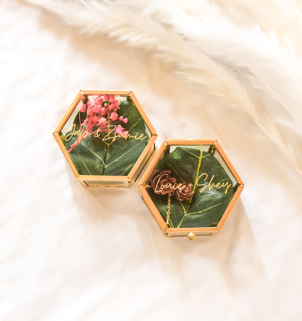Hexagon Glass Ring Box | Hey Artisan PH